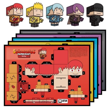 Papercraft 5 elementos Set 1 (Jesulink)