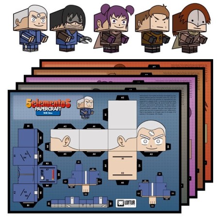 Papercraft 5 elementos Set 2 (Jesulink)
