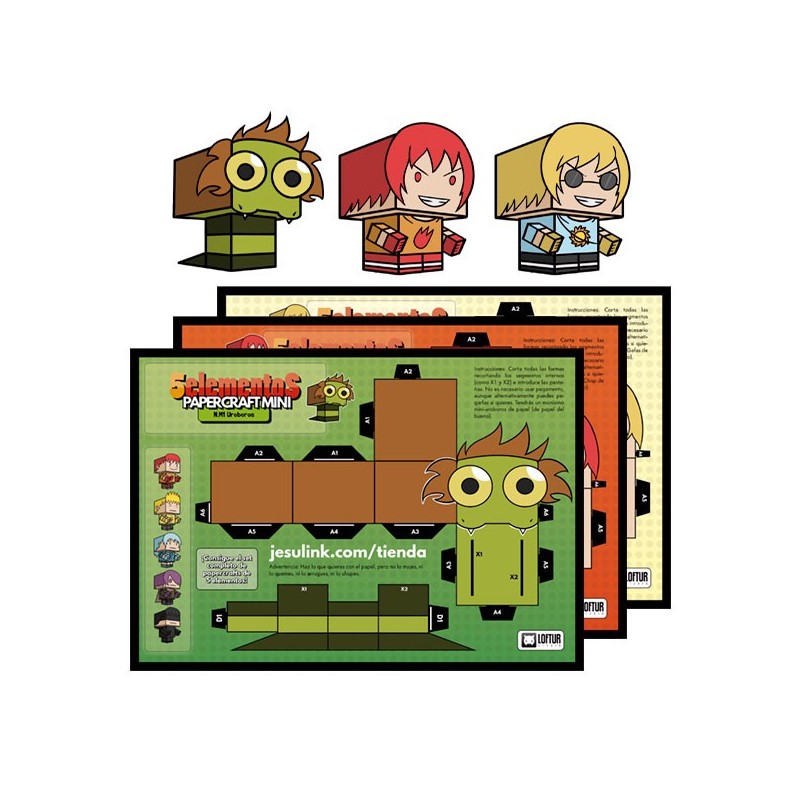 Papercraft 5 elementos Colección (Jesulink)